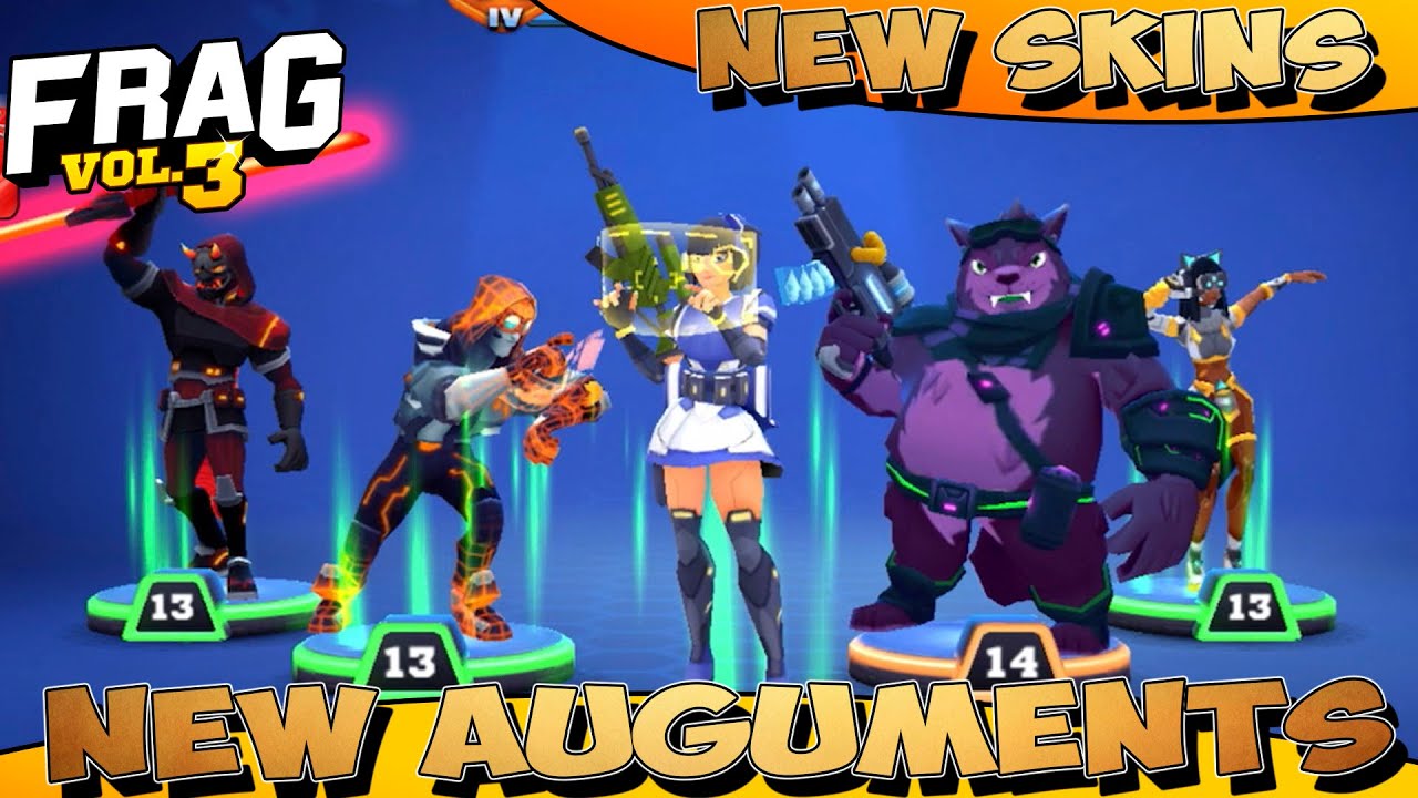 FRAG Pro Shooter Vol.3 - Gameplay part 8 - New Skins🤖New Auguments😎 New ...