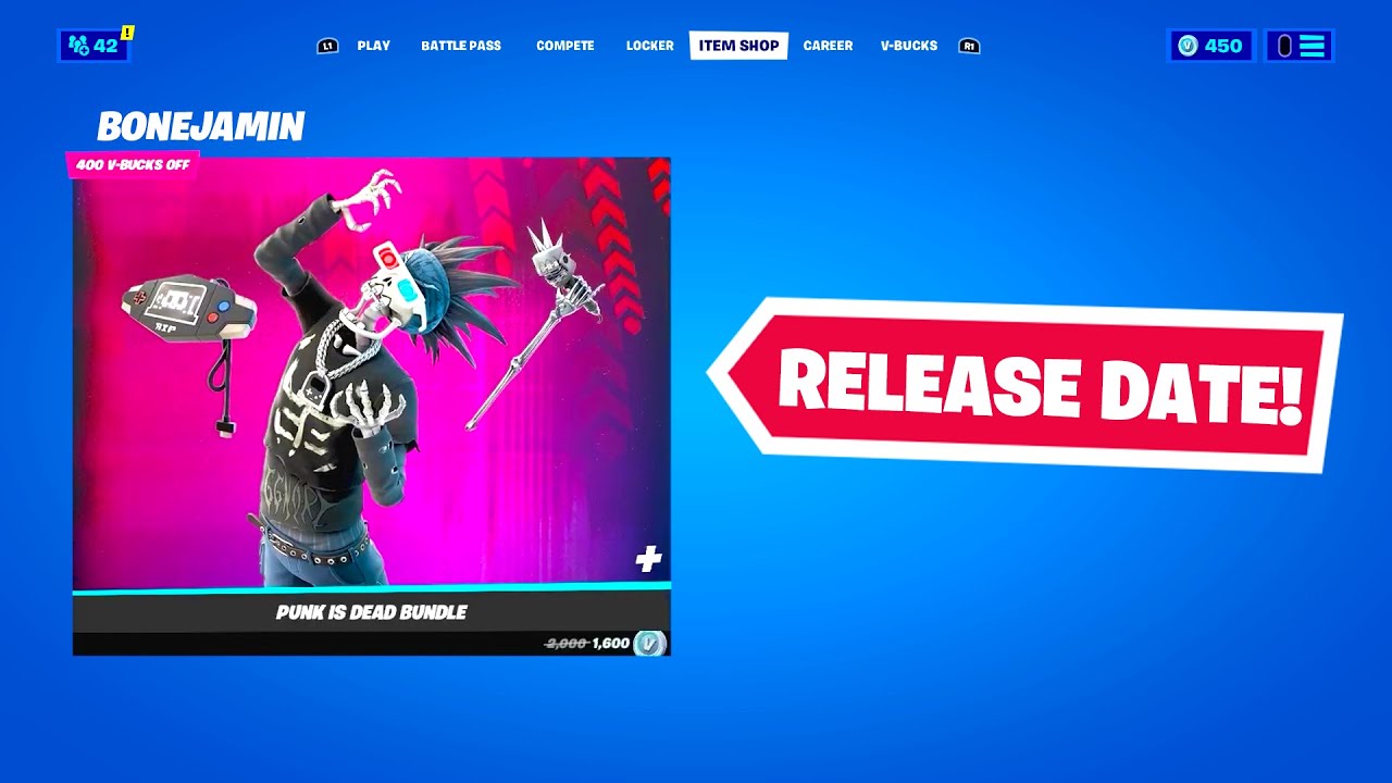 BONEJAMIN SKIN Item Shop Release Date! - YouTube