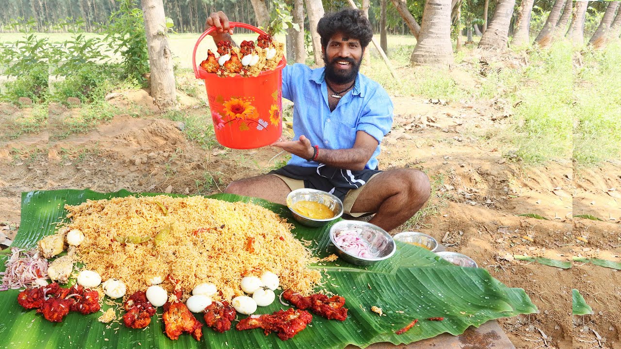 5 Kg FULL BUCKET BIRYANI EATING one man | Ultimate Biriyani Eating in ...