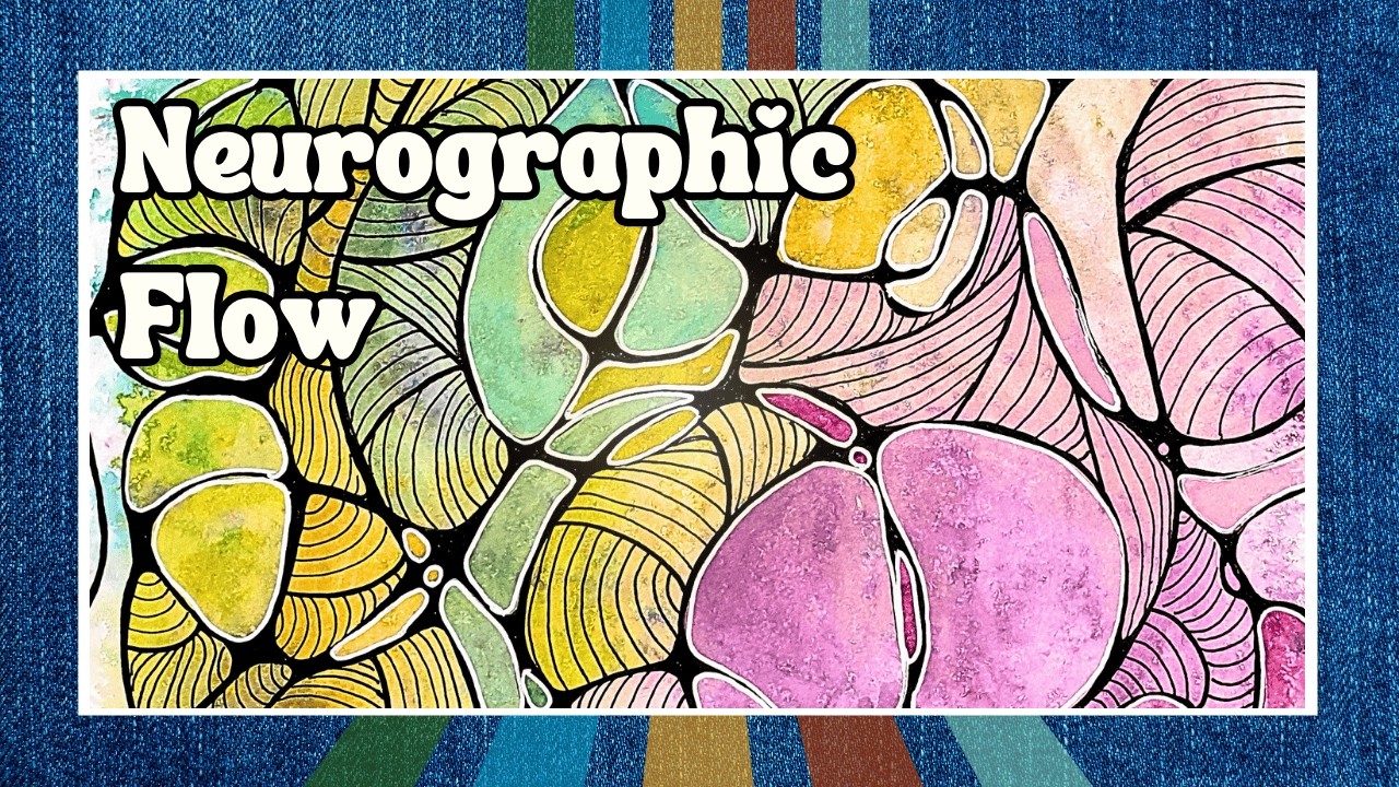 Neurographic Art Flow / Markers, Watercolours & White Contrast - YouTube