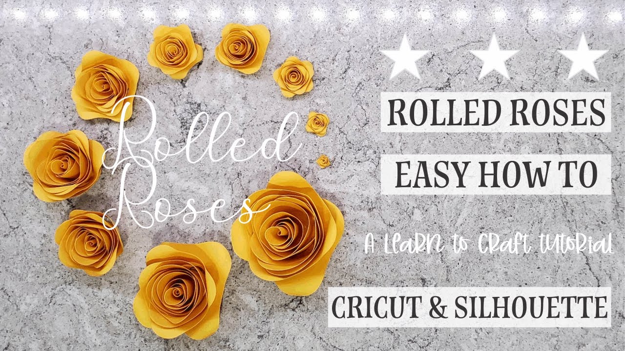 Rolled Rose Tutorial Cricut and Silhouette Very Easy - YouTube