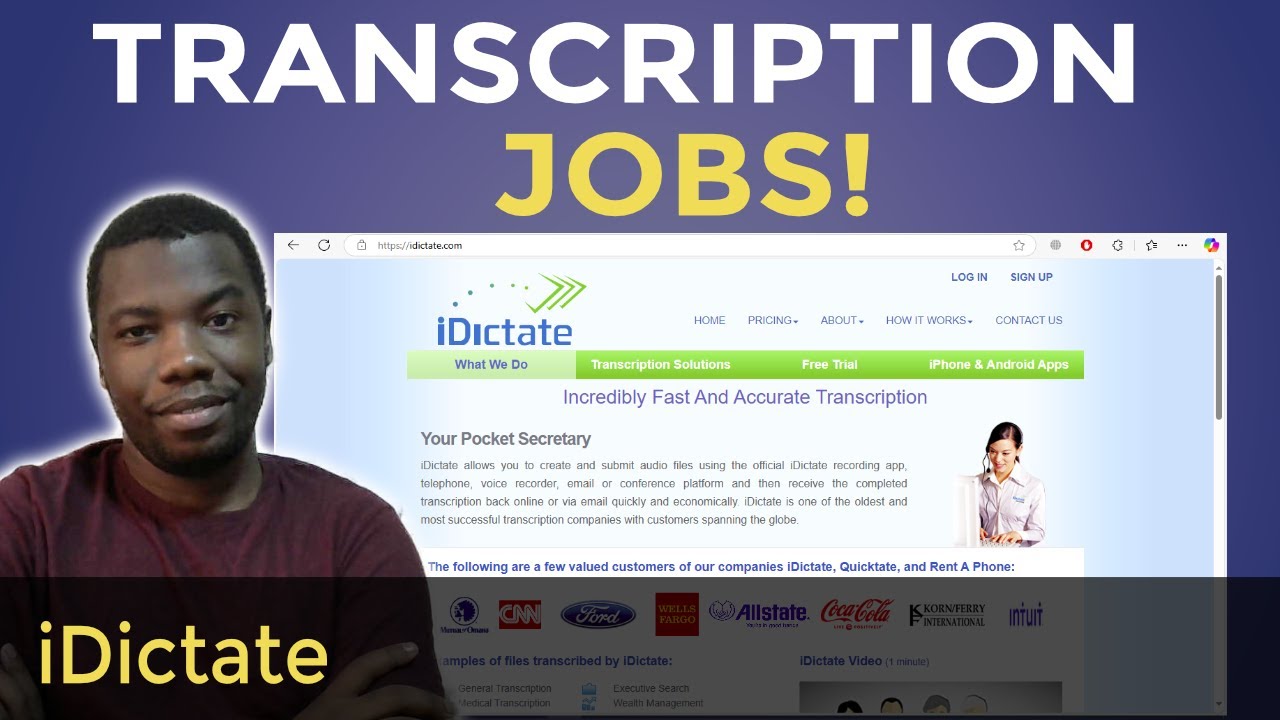 Work From Home Jobs - Applying for transcription jobs on iDictate. Is it worth? - YouTube