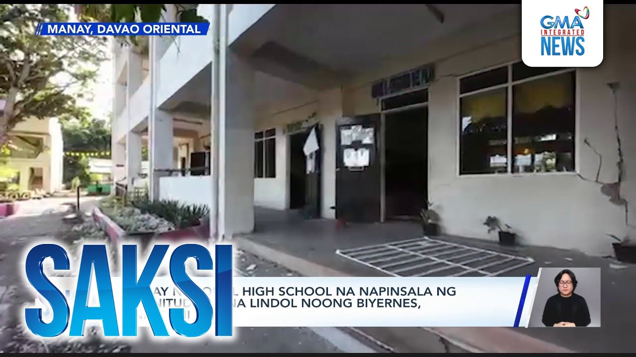 Manay National High School building unusable after magnitude 7.4 quake ...