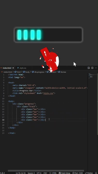 HTML Loading Bar | HTML CSS JavaScript | #shorts #viralshorts #coding - YouTube