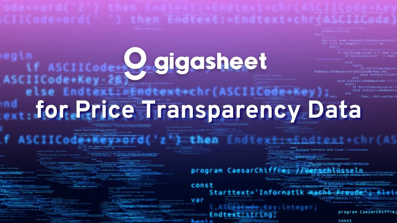 Healthcare Price Transparency Data Analytics by Gigasheet - YouTube