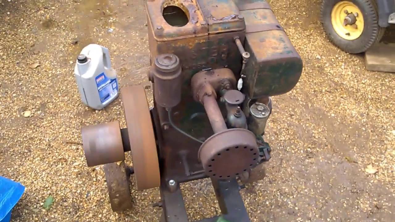 1951 Lister DK Petrol Paraffin Stationary Engine - YouTube