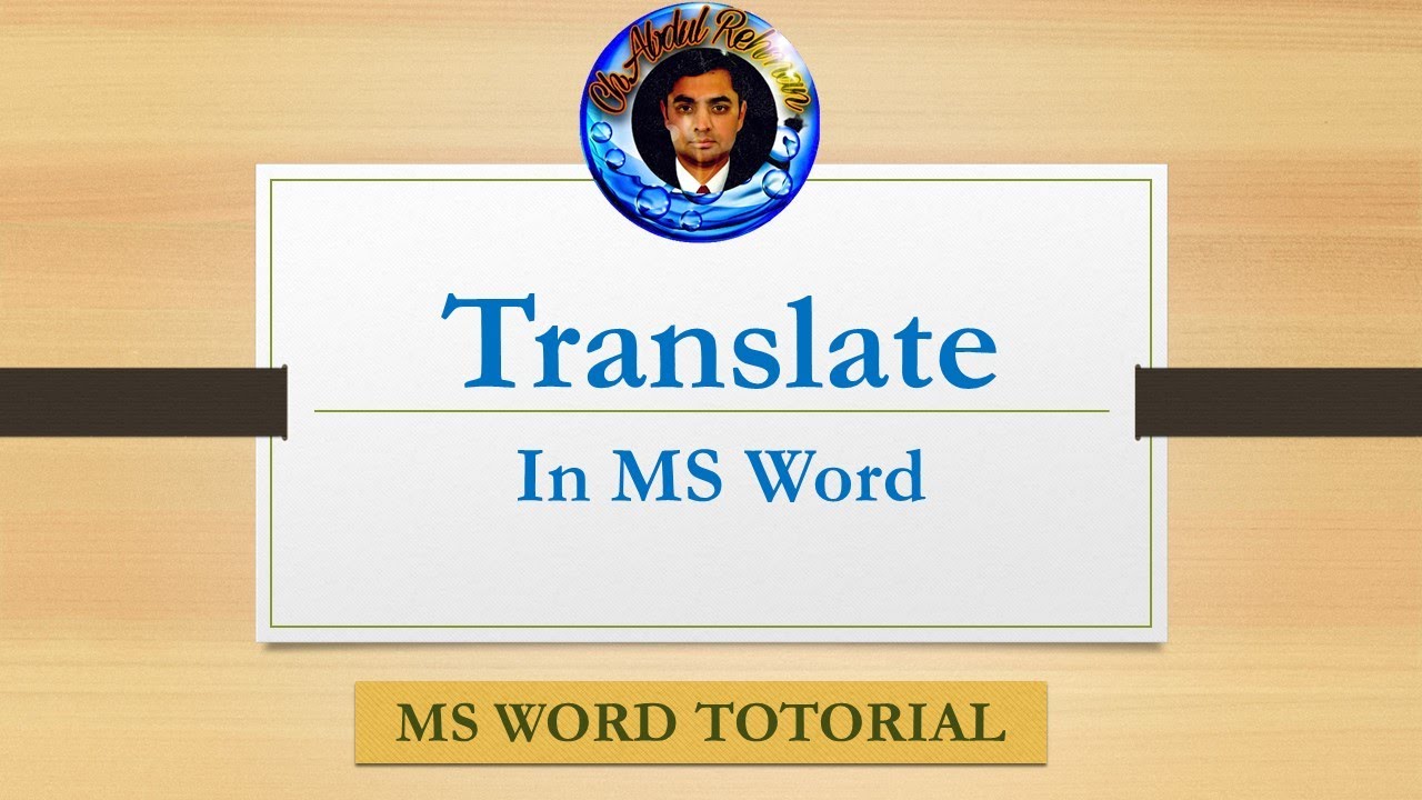 How to Translate Text in MS Word (Complete Course) step by step - YouTube