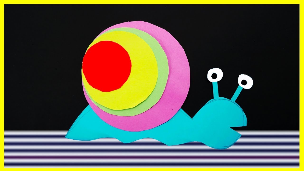 Snail Kids Craft Ideas Cretive paper Crafts - YouTube