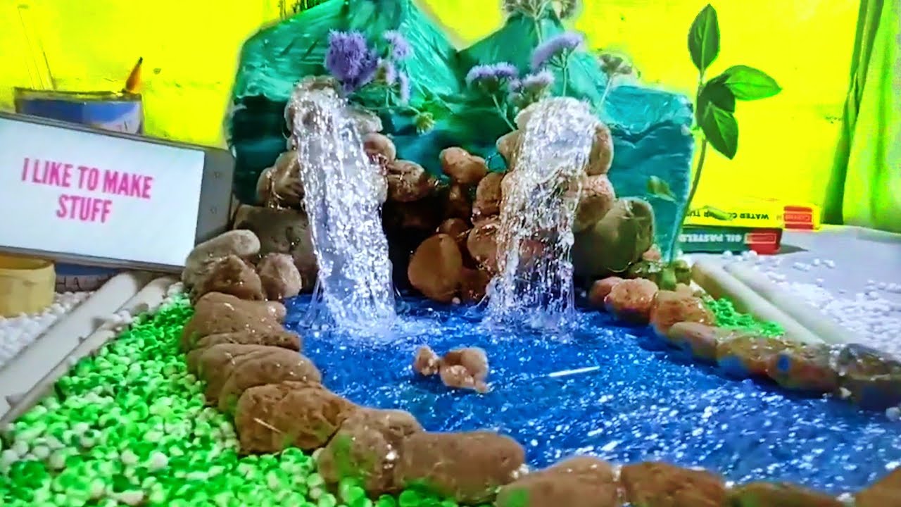 How to Make a Waterfall at Home - A School Project - YouTube