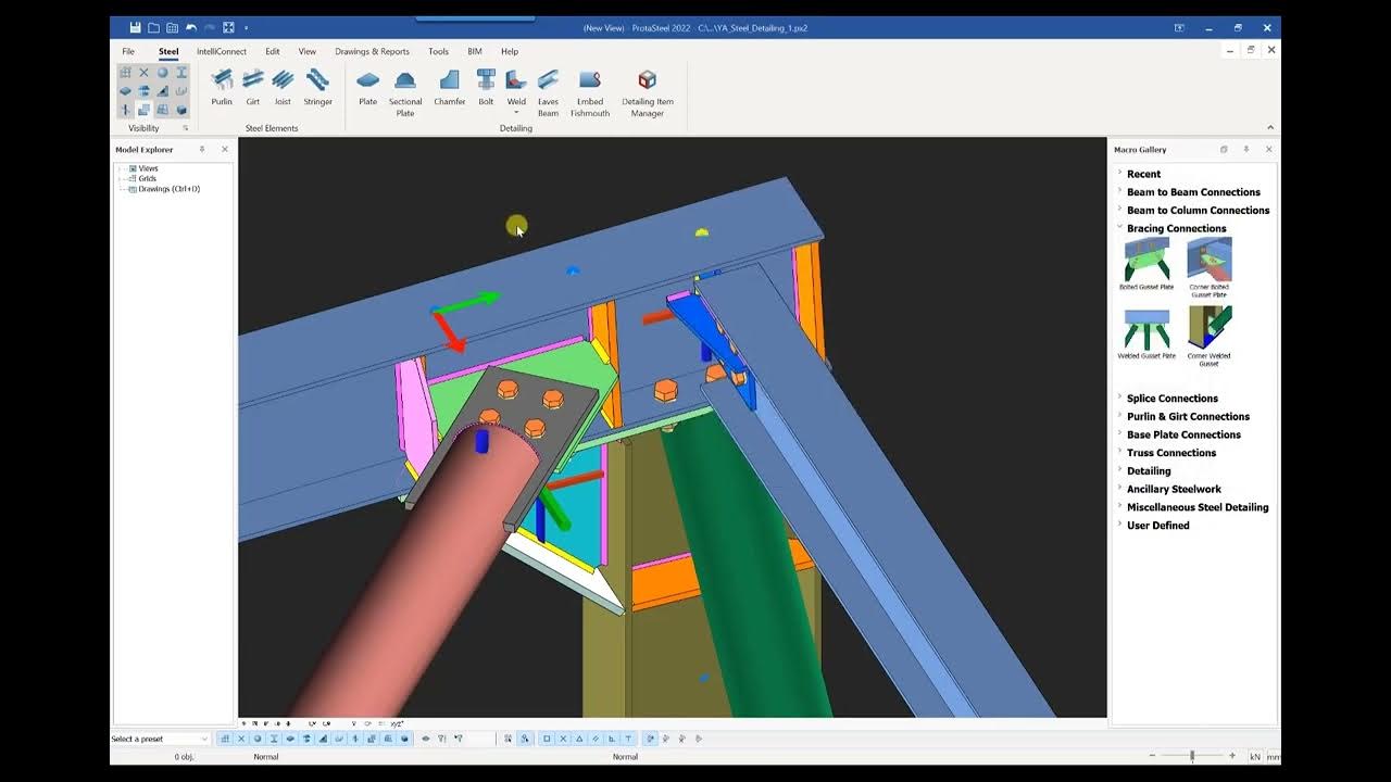 Modeling Steel Connections in ProtaSteel 2022 - YouTube