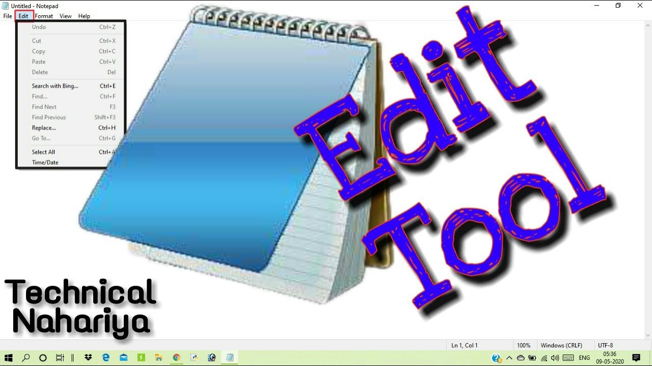 How to use Notepad || Tool || Edit - YouTube