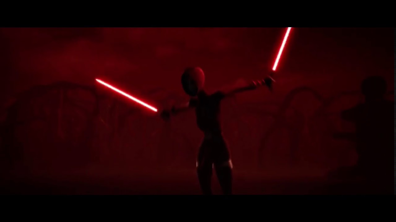 General Grievous and asajj ventress fight scene - YouTube