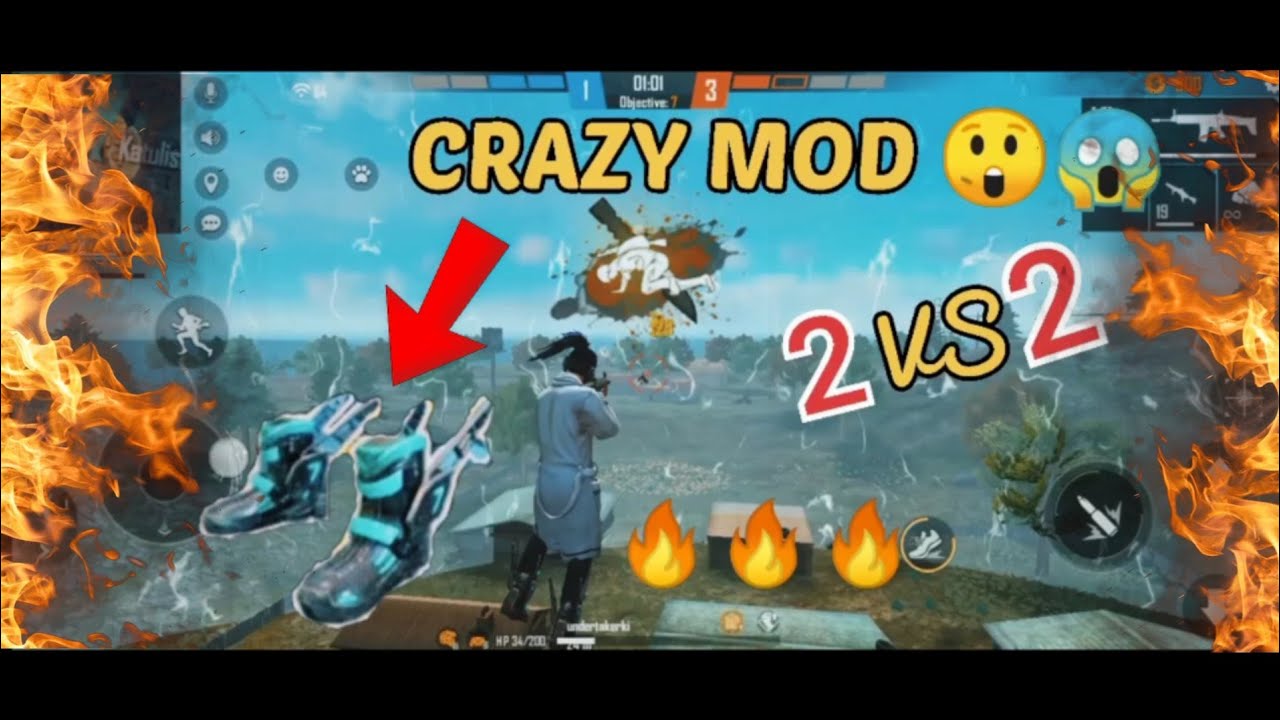CRAZY MOD OP GAMEPLAY 😲😱😱🔥🔥 || CUSTOM MATCH 🔥😱 || 2 VS 2 🔥💥💥 || TUFF ...