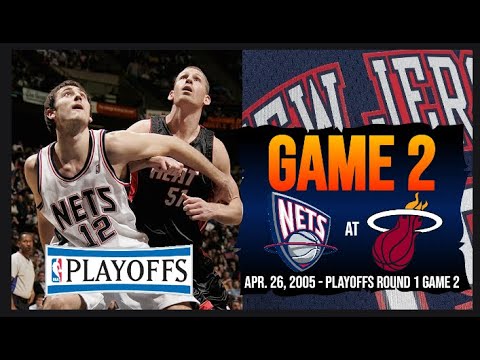 Nenad Krstic & Cliff Robinson - 2005 Playoffs Round 1 Game 2 - New Jersey Nets at Miami Heat ...
