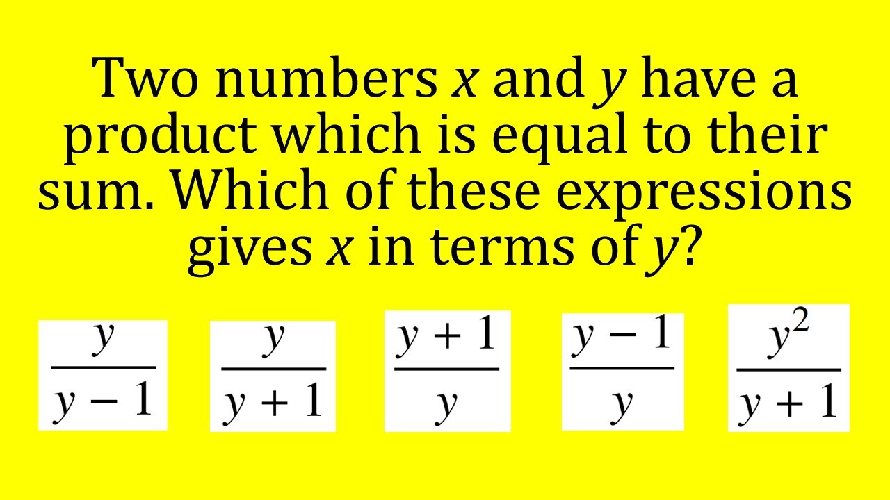 IMC 2019 q16 (UK Intermediate Maths Challenge) - YouTube