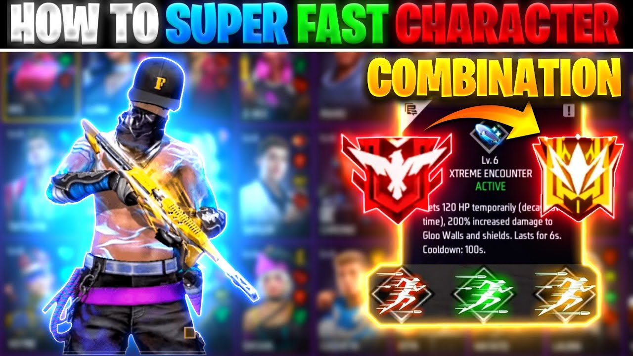 HOW TO CS RANK BEST CHARACTER COMBINATION IN FREE FIRE | SUPER SPEED ...