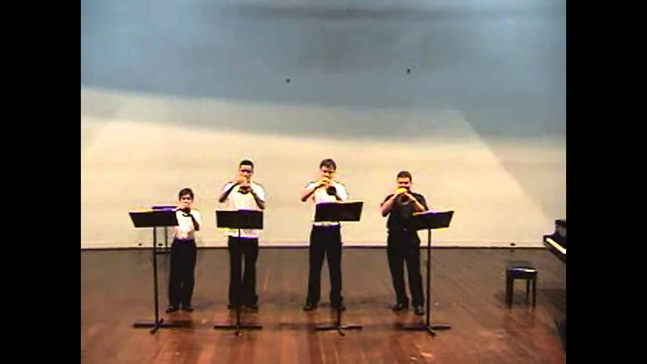 Handel The royal Fireworks for four trumpet - YouTube