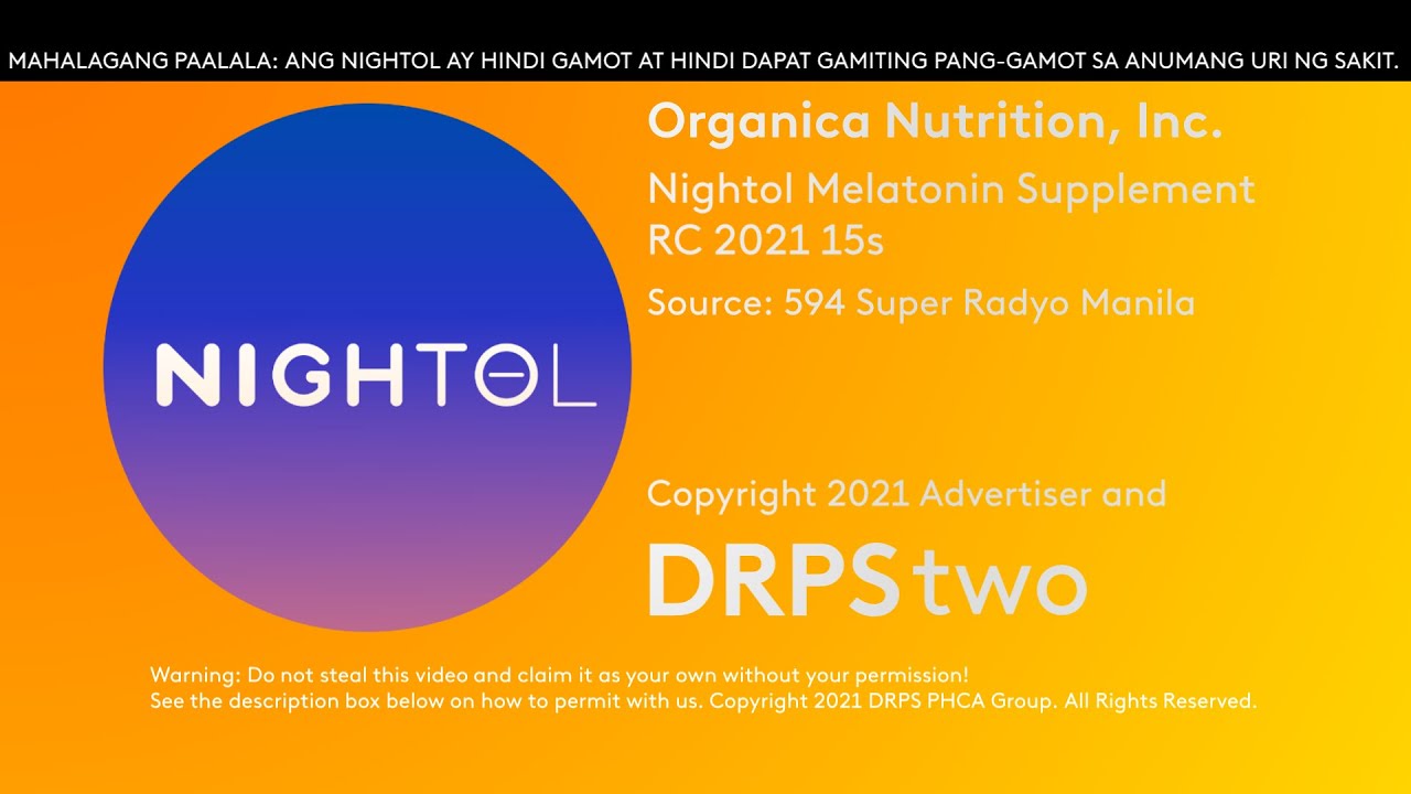 Nightol Melatonin Supplement Radio Commercial 2021 15s - YouTube
