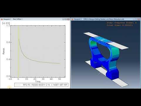 Abaqus Tutorial Number 21: Compression and Stress #Relaxation of a #viscoelastic rubber seal # ...