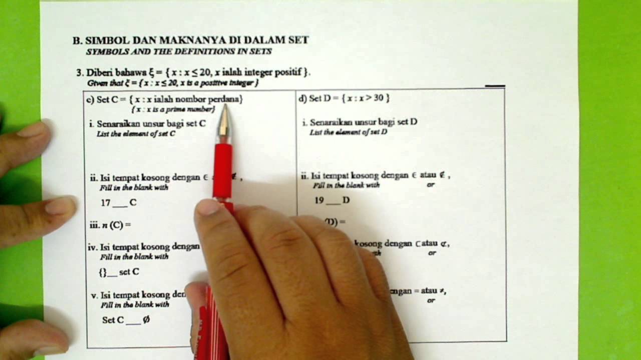 F4. BAB 3: SETS. BAH B: SIMBOL & MAKNANYA DI DALAM SET. NO: 3 - YouTube