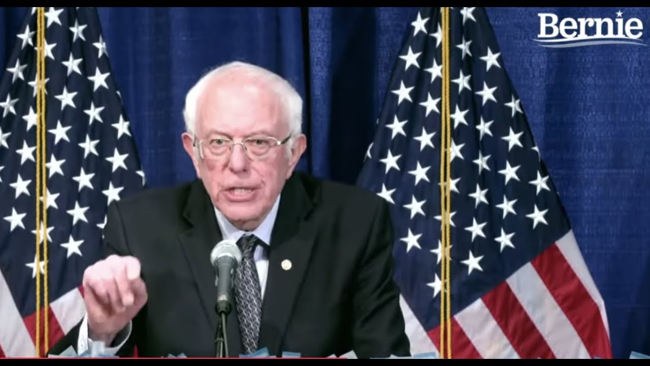 BERNIE DELIVERS CAMPAIGN UPDATE FROM BURLINGTON - YouTube