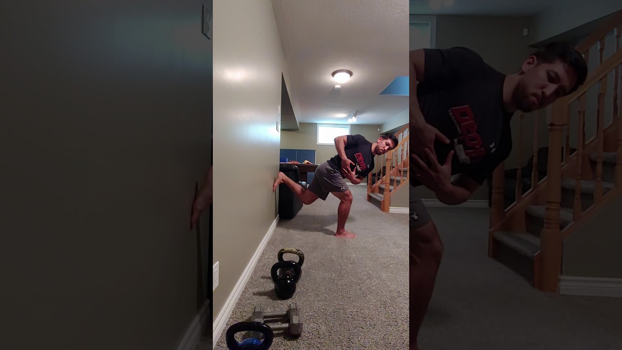 Rear Foot Elevated Split Stance Hip Rotations - YouTube