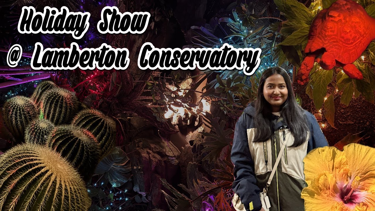My First Vlog: Exploring Holiday Lights at Lamberton Conservatory 🎄 ...