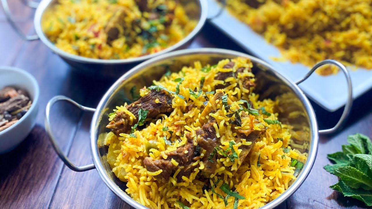 Mutton Tehari Recipe | Yellow Rice with Beef | Beef Akhni | Foodaholic ...