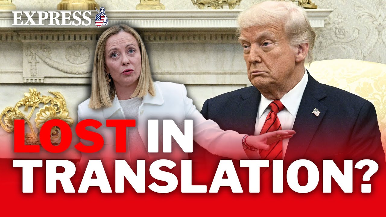 Trump and Meloni in TENSE moment as nervous translator fumbles - YouTube