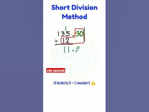 Short Division Method #shorts#youtubeshorts #mathemayic #bank #pcs #ssc ...