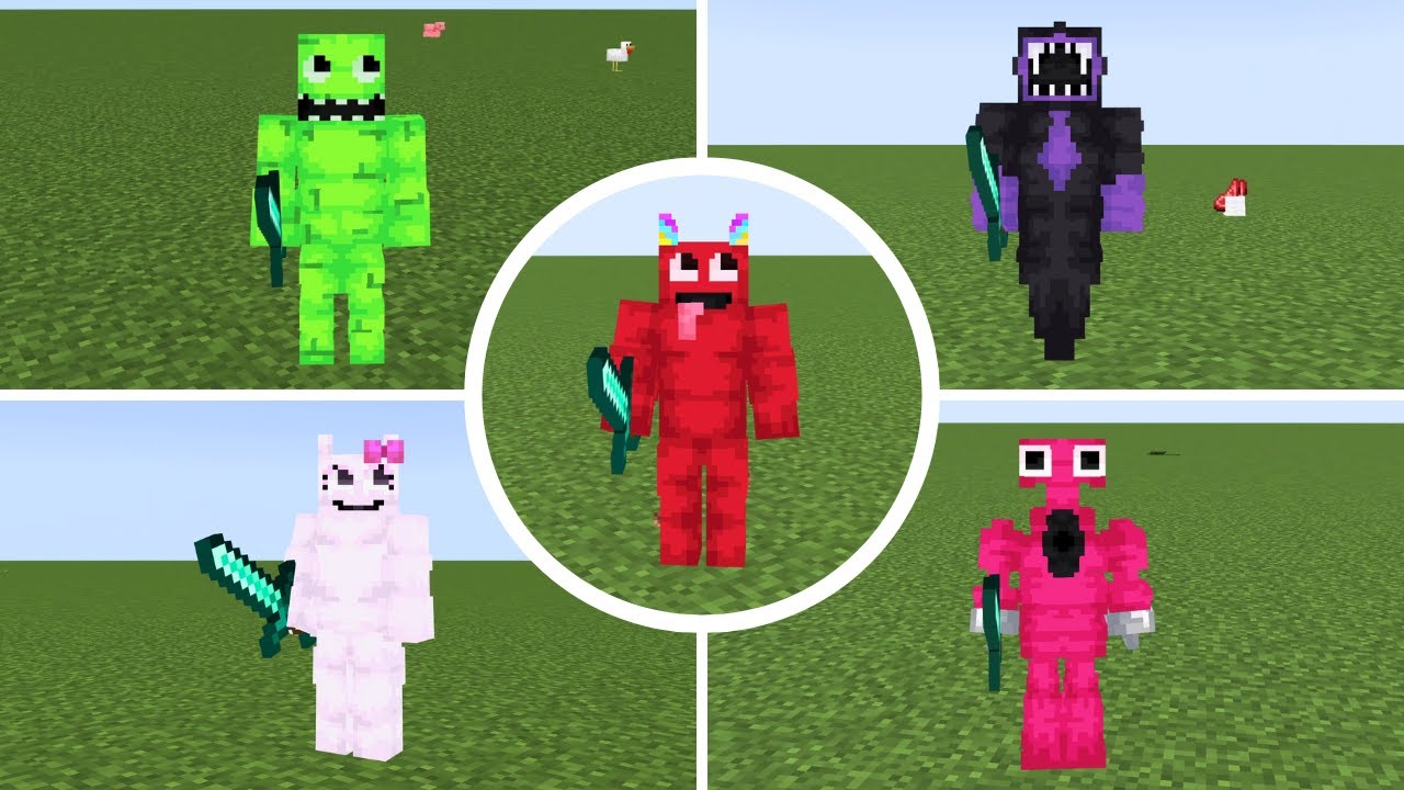 Minecraft x Garten of Banban – All 15 Official Mob Skins Showcase - YouTube