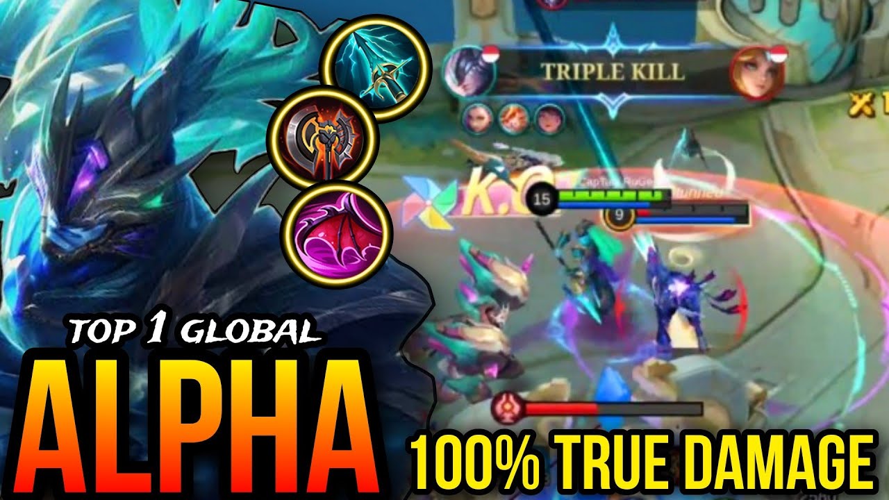MANIAC!! One Hit Build Alpha 100% True Damage | Top Global Alpha Best ...