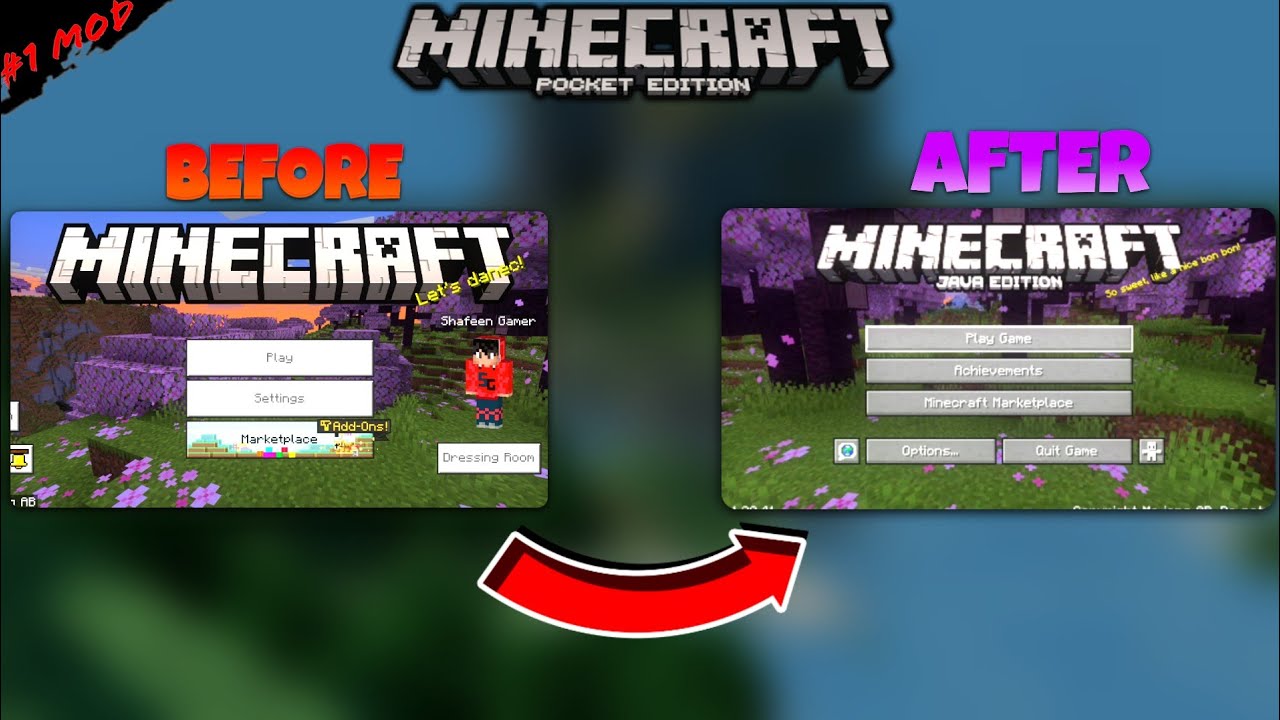 1 Mod Turn Your Minecraft PE Into Java 1.20+ ll How To Convert MCPE ...
