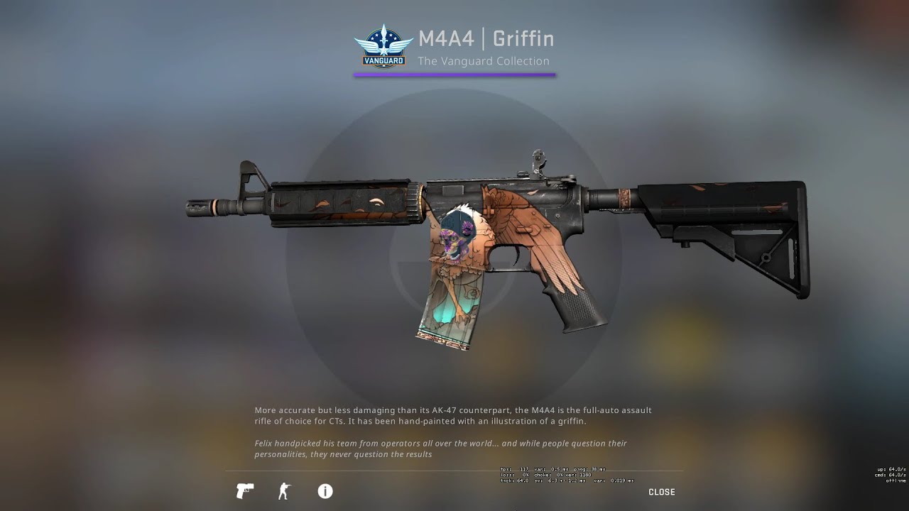 CSGO - M4A4 | Griffin (Minimal Wear) Skin Showcase and Gameplay - YouTube