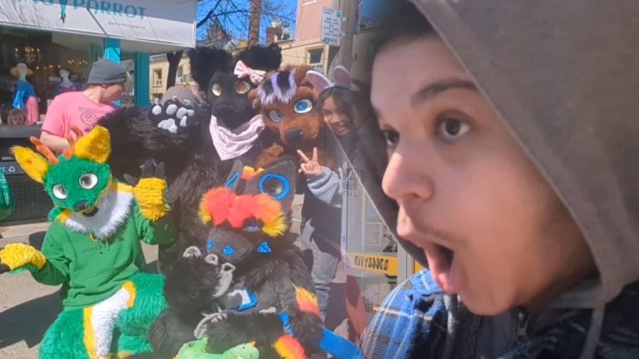 Furries at the Toronto Easter parade! - YouTube