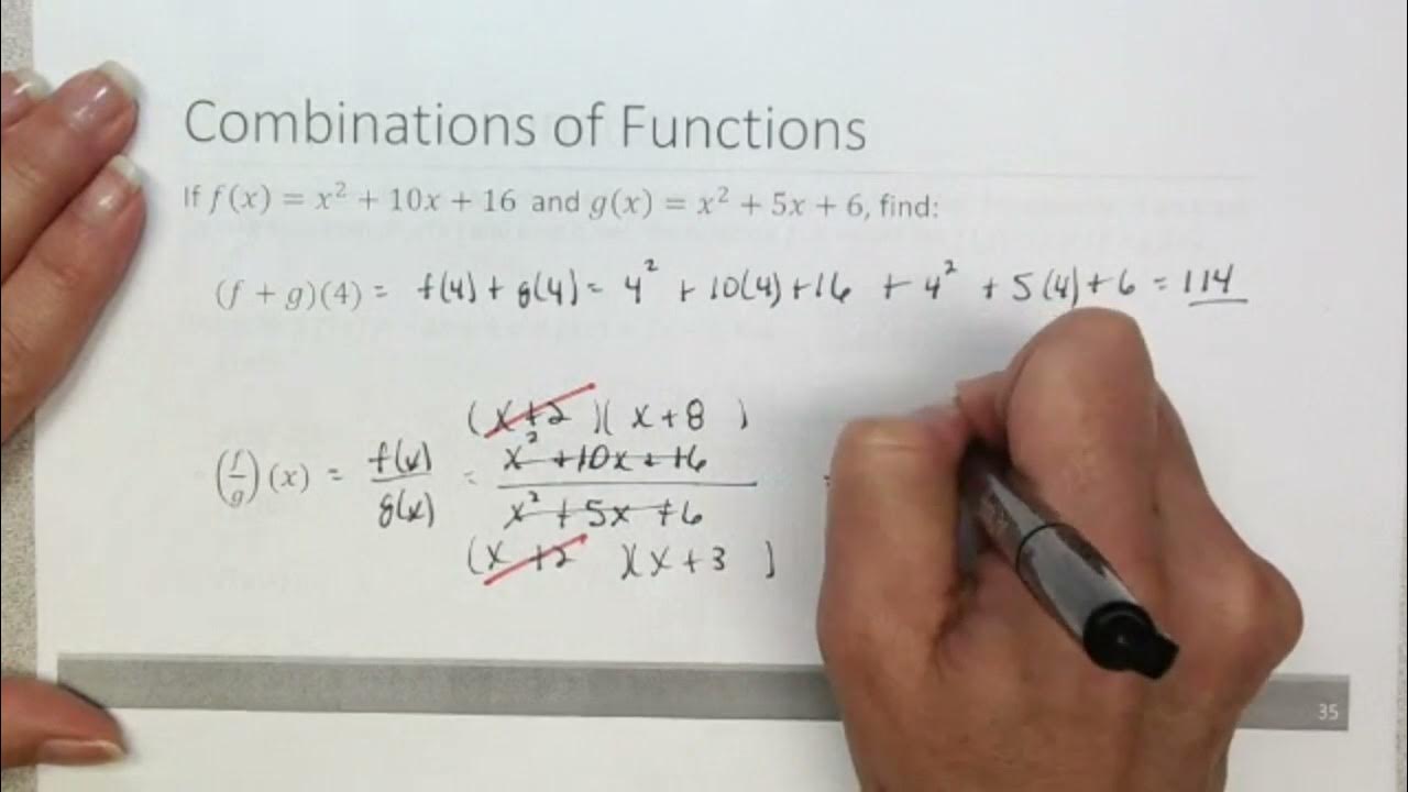 Combinations and Composition of Functions - YouTube