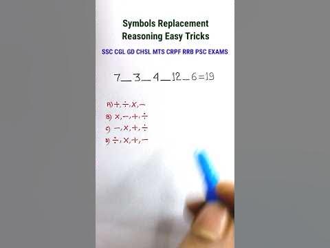Symbol Substitution | Symbol Replacement Tricks | Reasoning Short Tricks in Hindi || #shorts ...