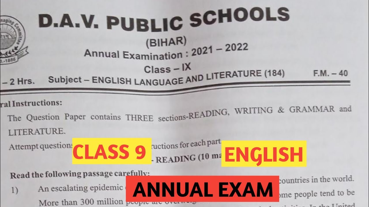 Dav Class 9 Question Paper Of English Of Annual Examination Dav dav-class-9-question-paper-of-english-of-annual-examination-dav