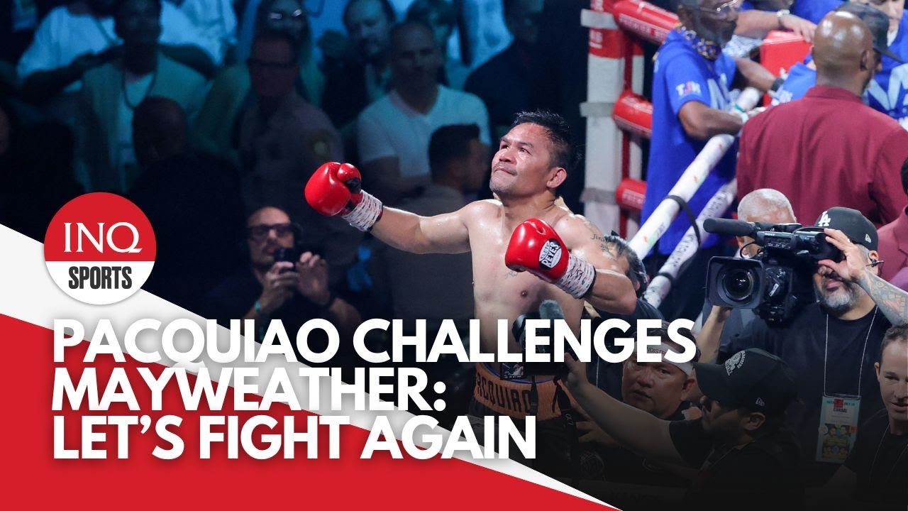 Pacquiao challenges Mayweather: Let’s fight again - YouTube