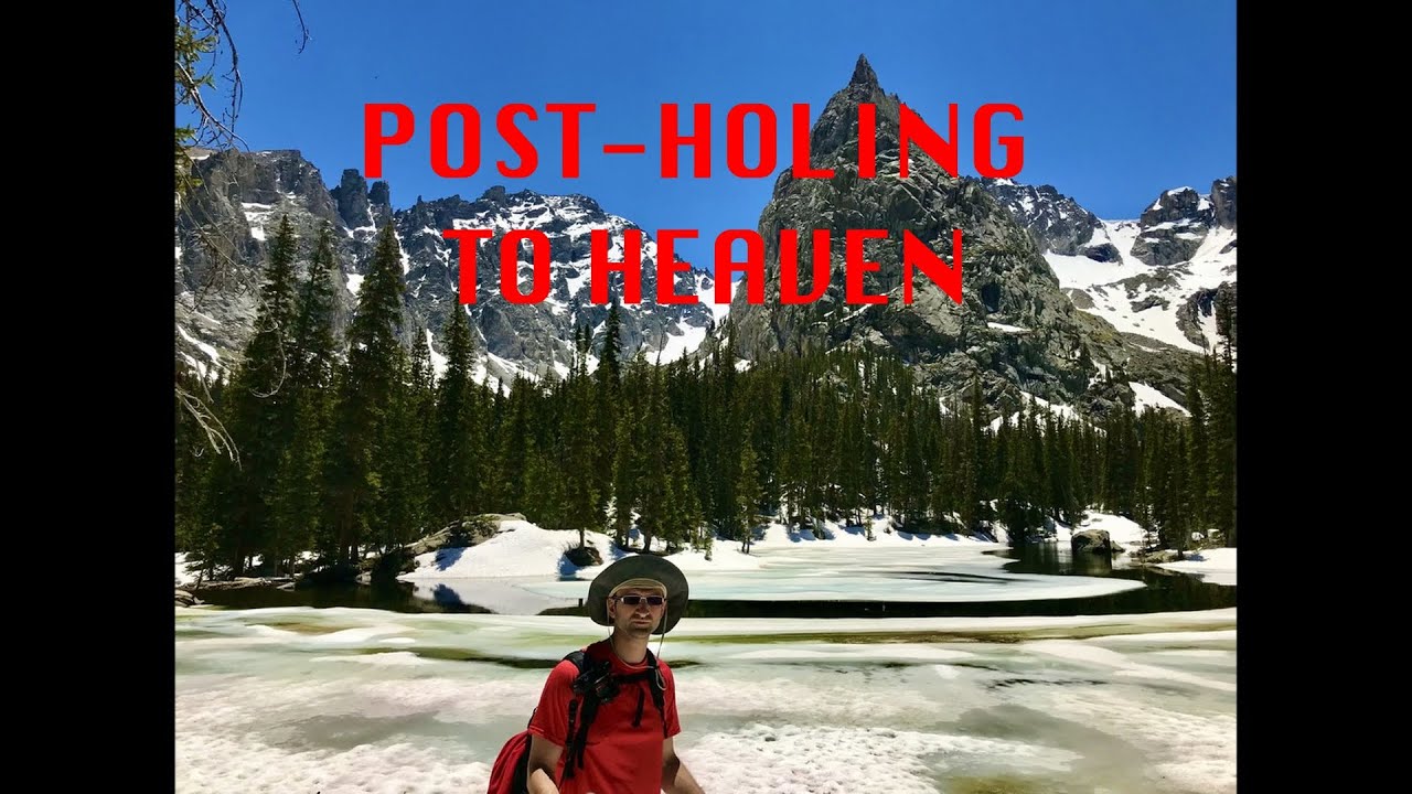 Postholing POV; Hiking from Arapaho Bay Colorado to a frozen Mirror ...