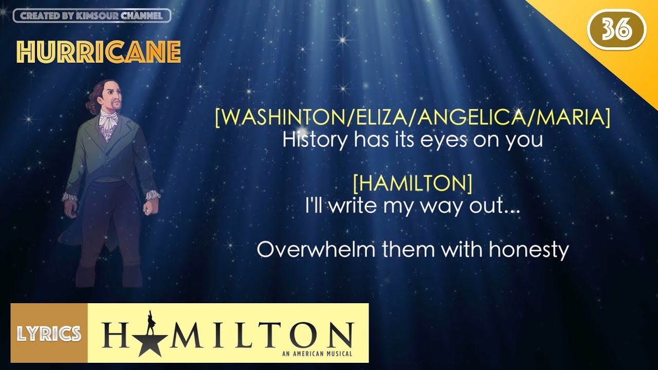 Hamilton - Hurricane (MUSIC LYRICS) - YouTube