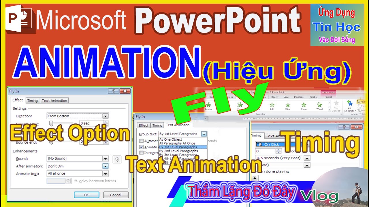 #PPT - Hiệu Ứng ANIMATION : Effect Option- Timing - Text Animation ...# ...