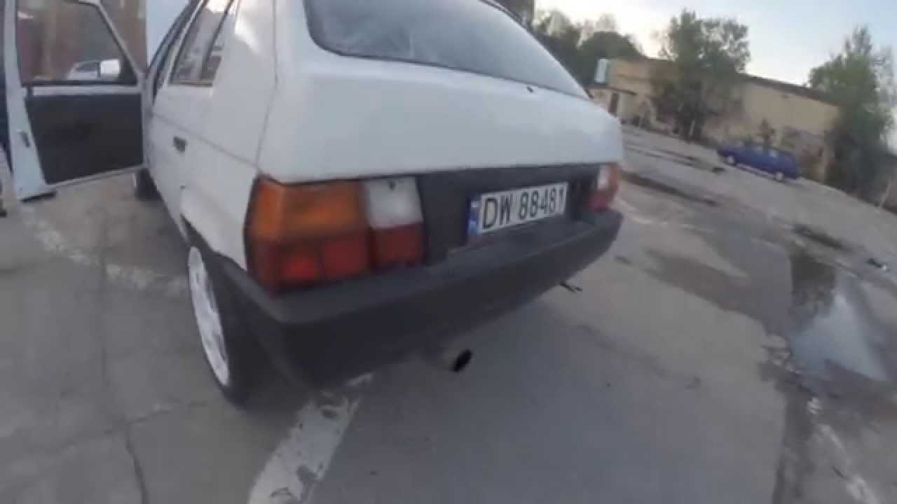 New engine first start up Skoda Favorit - YouTube