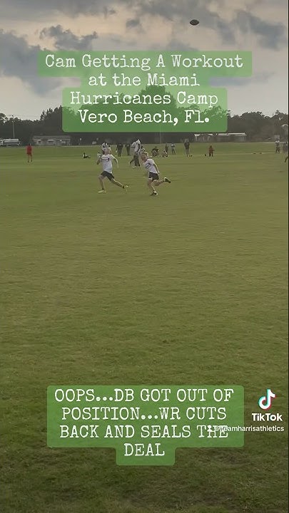 2023 Miami Hurricanes Camp Shawn O’Dare Foundation 12u WR Cam Harris #miamihurricanes # ...