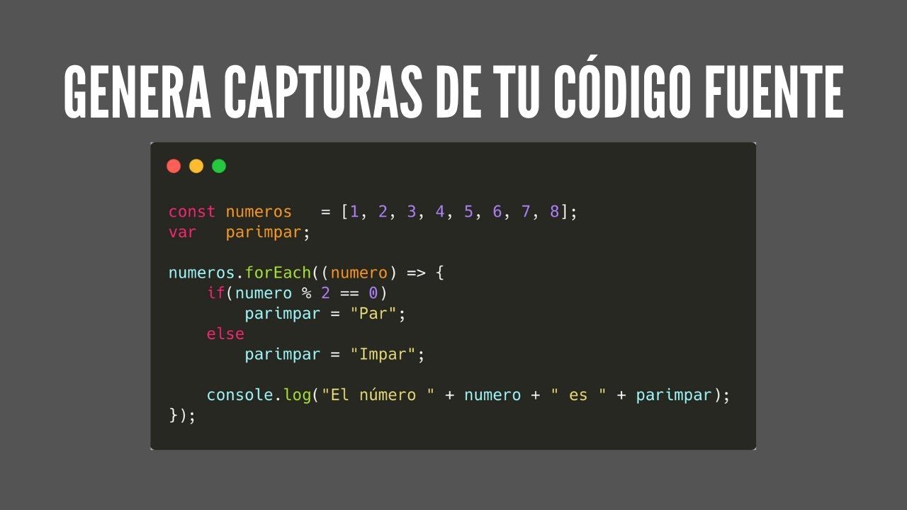 ¡2 herramientas para generar capturas de tu código fuente! - YouTube