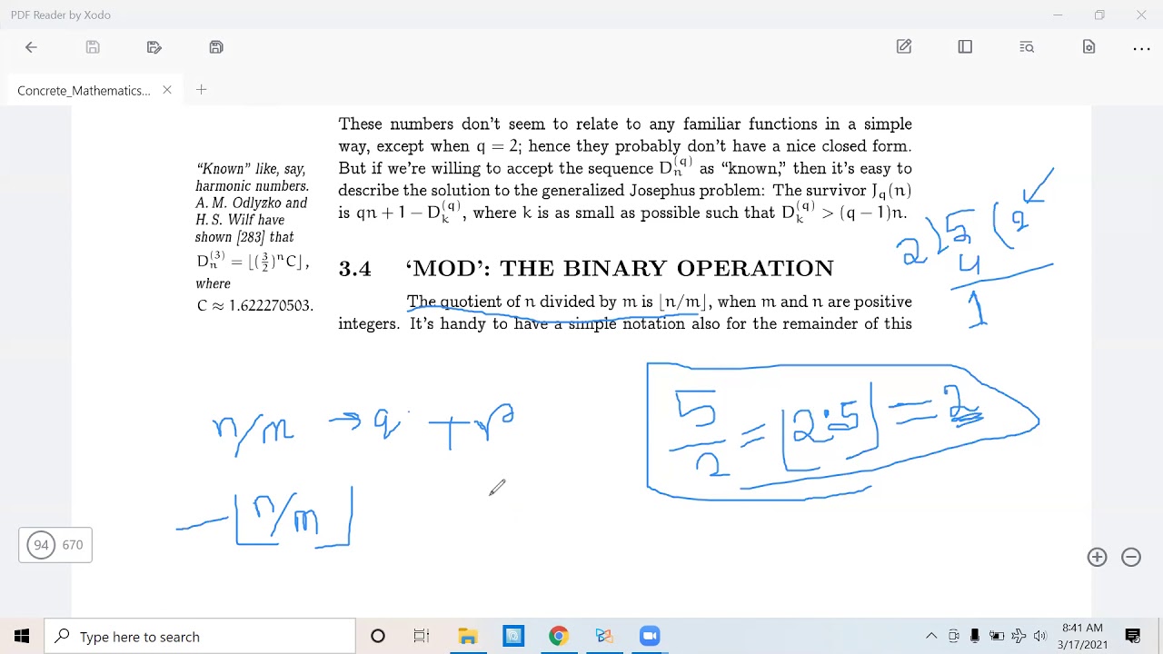 Integer Function Part4 Mod Operation Concrete Mathematics Bangla Integer Function Part4 Mod Operation Concrete Mathematics Bangla