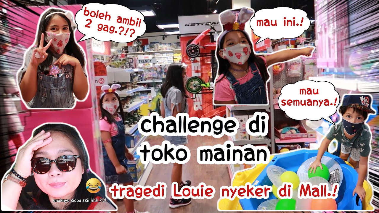 CHALLENGE ANAK DI TOKO MAINAN MALAH BAPAKNYA YANG LEMES.! 😂 - YouTube
