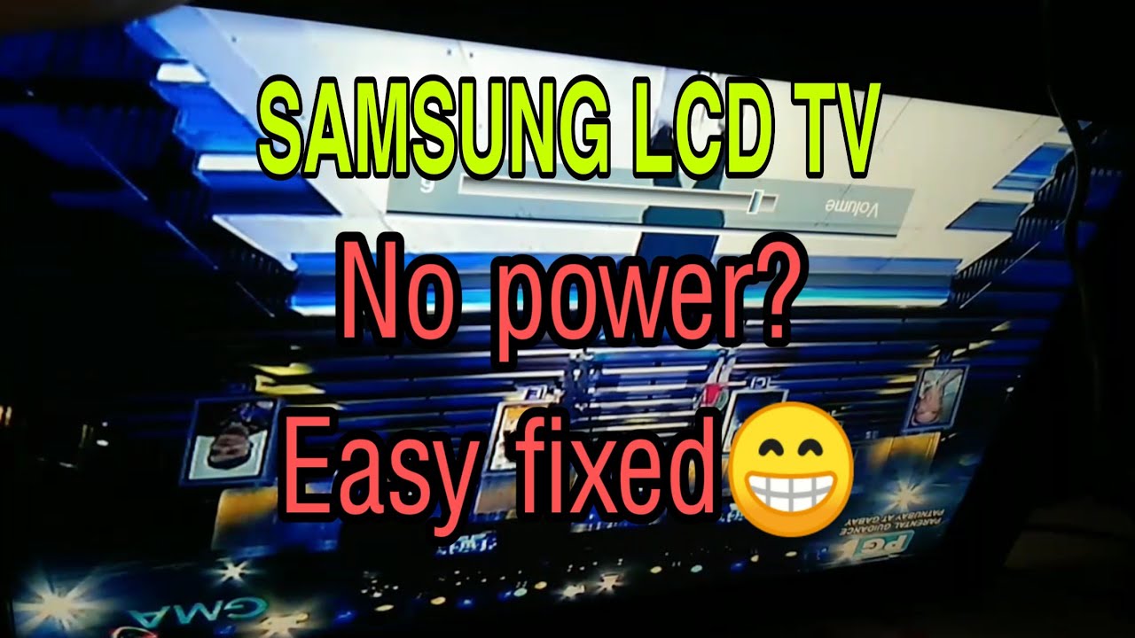 Samsung LCD TV no power - YouTube
