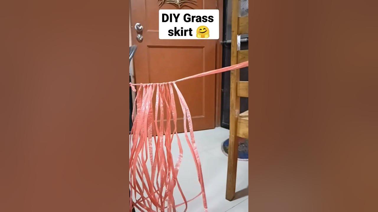 How To Make Diy Grass Skirt 😁 Youtube