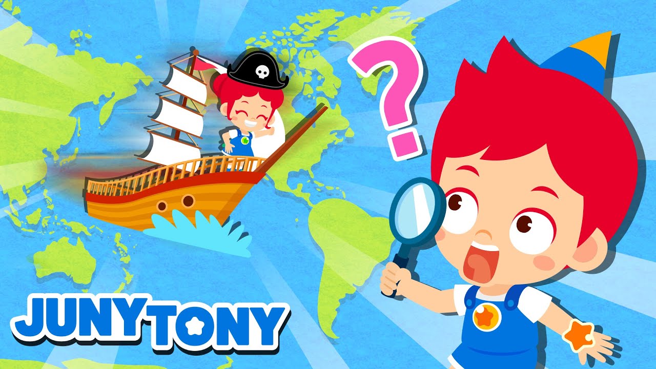 The 7 Continents and 5 Oceans 🌎 Explore World Song for Kids｜JunyTony ...